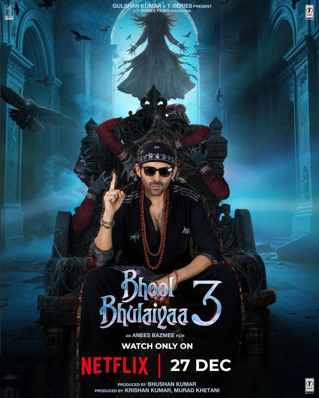 Bhool Bhulaiyaa 3: OTT Release Date announced by Kartik Aaryan Hindi Movie, Music Reviews and News